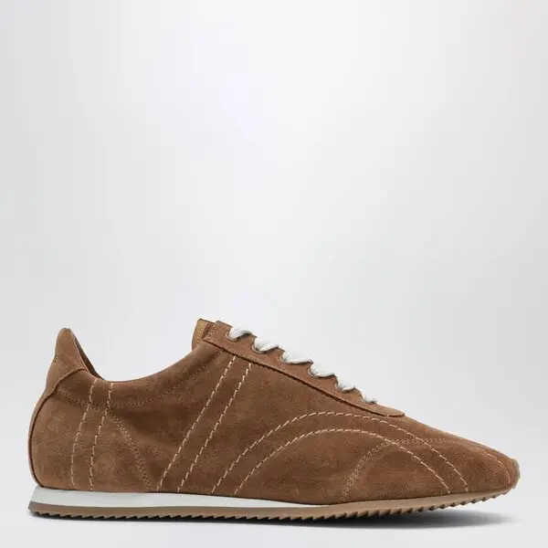 TOTEME Suede Leather Sneakers - Brown
