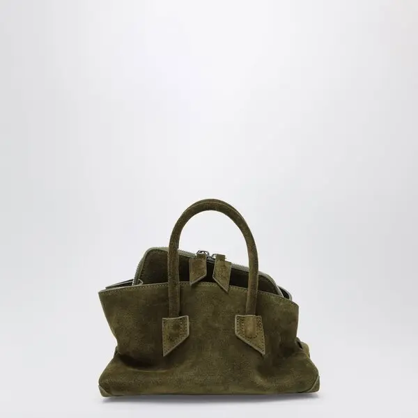 Attico La Passeggiata Mini Khaki Suede Bag - Green
