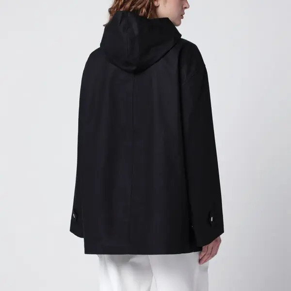 TOTEME Organic Cotton Jacket With Scarf - Black