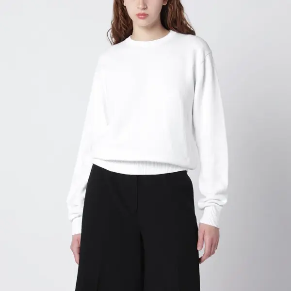 TOTEME Cotton Crew Neck Jumper - White