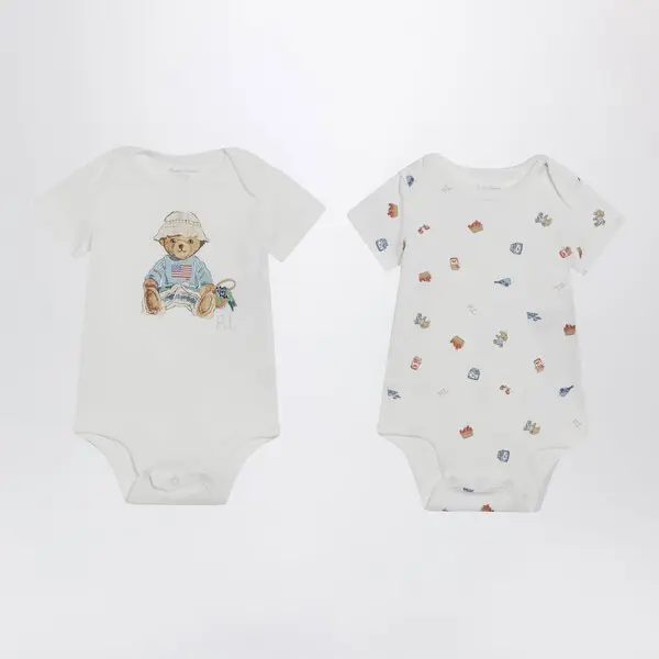 Polo Ralph Lauren Polo Bear Cotton Bodysuit Set - White
