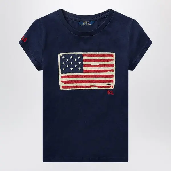 Polo Ralph Lauren Jersey T-shirt With Flag - Blue