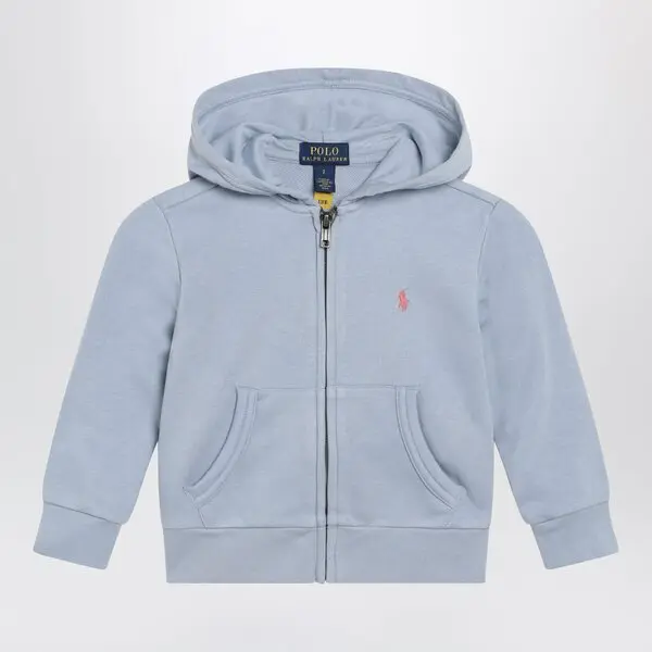 Polo Ralph Lauren Cotton-blend Zip Hoodie - Light Blue