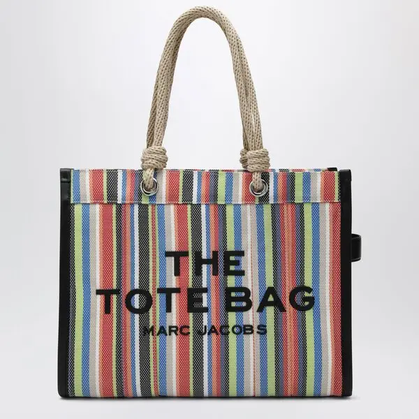 Marc Jacobs Large Rainbow-striped Mesh Tote - Red