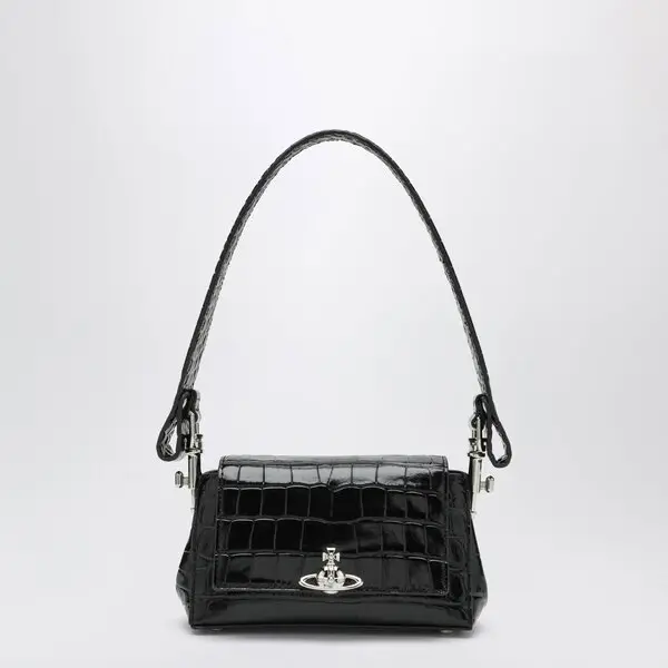 VIVIENNE WESTWOOD Hazel Bag In Croc-effect Patent Leather