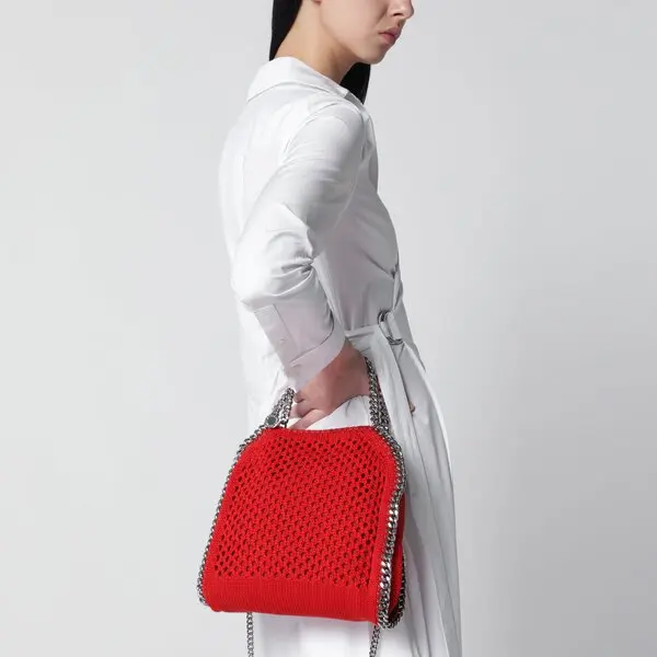 Stella McCartney Falabella Mini Tote Bag In Mesh - Red