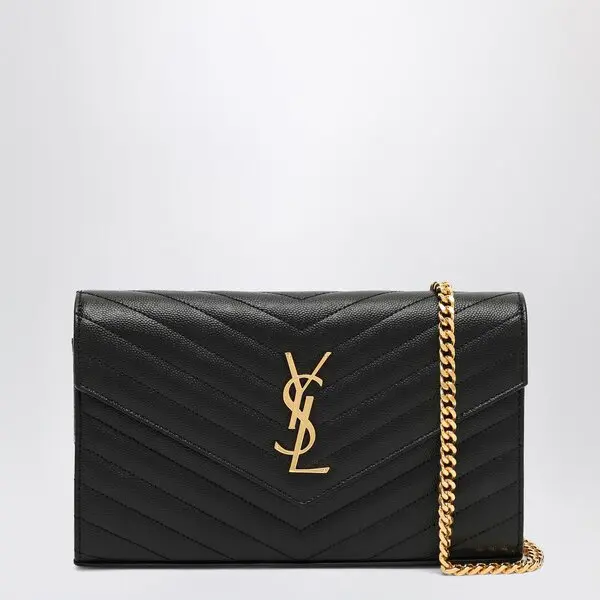 Saint Laurent Cassandre Chain Pouch - Black
