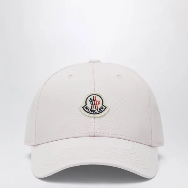 Moncler Baseball Cap With Logo Patch - Pink