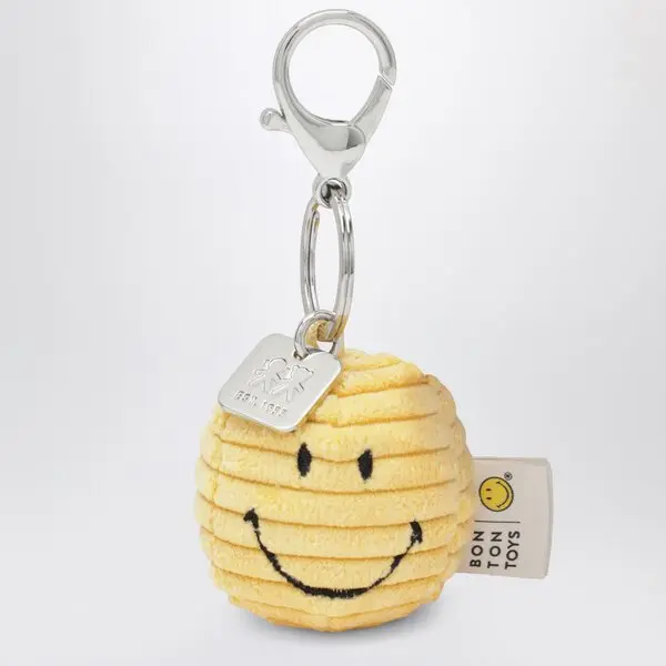 BON TON TOYS Smiley Velvet Keychain - Yellow