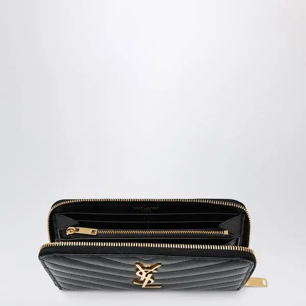 Saint Laurent Cassandre Matelassé Wallet - Black