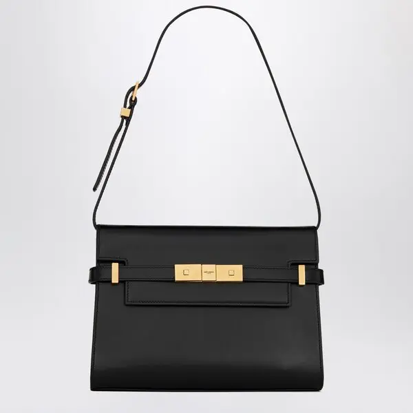 Saint Laurent Manhattan Small Leather Shoulder Bag - Black