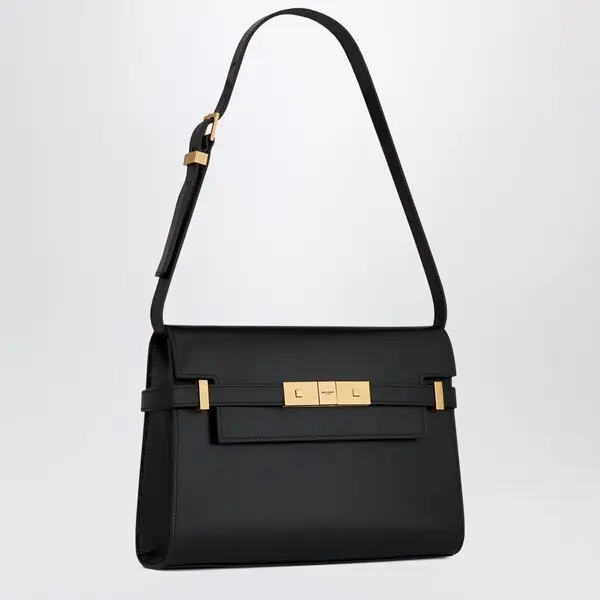 Saint Laurent Manhattan Small Leather Shoulder Bag - Black