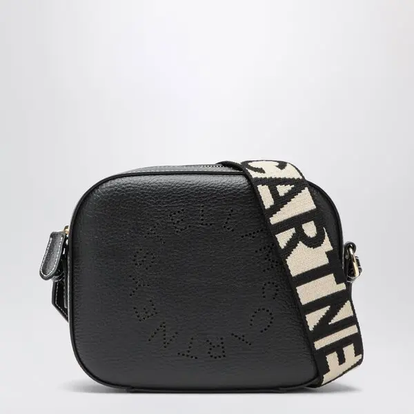 Stella McCartney Camera Crossbody Bag With Perforated Logo - Black