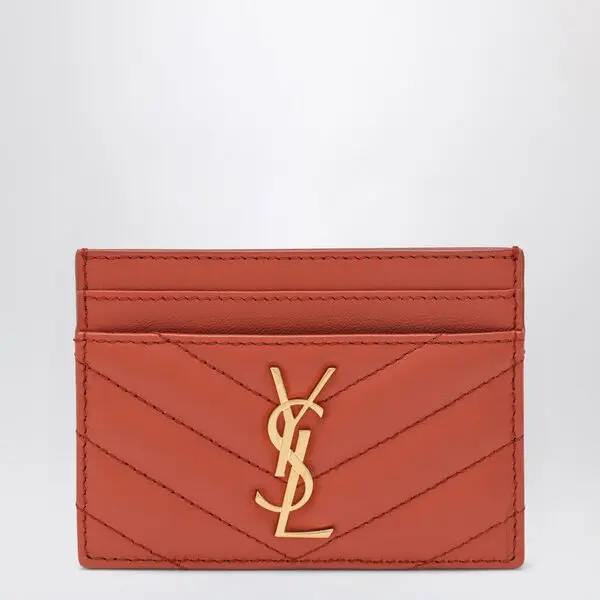 Saint Laurent Mandarin Cassandre Card Holder - Orange