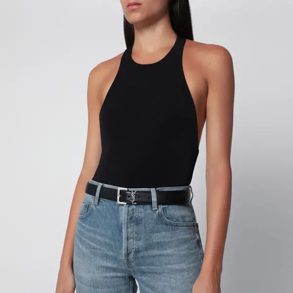 Saint Laurent Cassandre Leather Belt