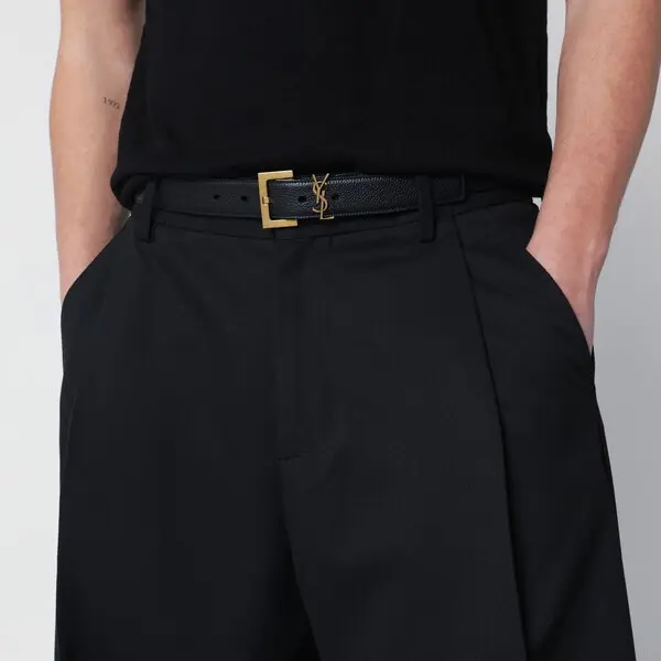 Saint Laurent Cassandre Belt - Black