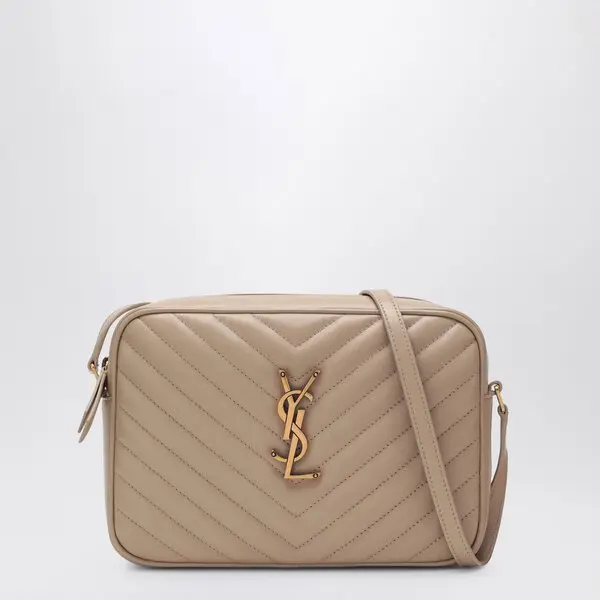 Saint Laurent Lou Camera Bag In Quilted Leather - Beige