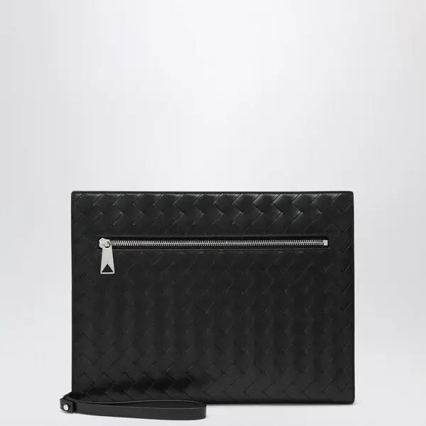Bottega Veneta Black Intrecciato Document Holder - White
