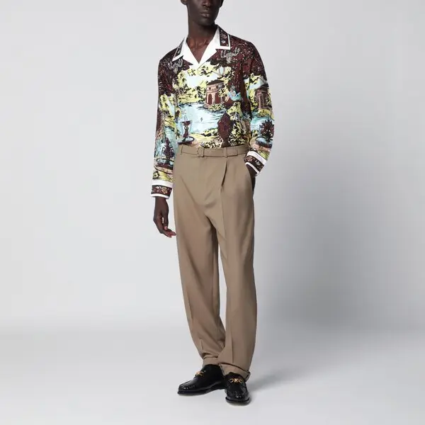 Versace Slim Printed Silk Twill Shirt - Multicolor