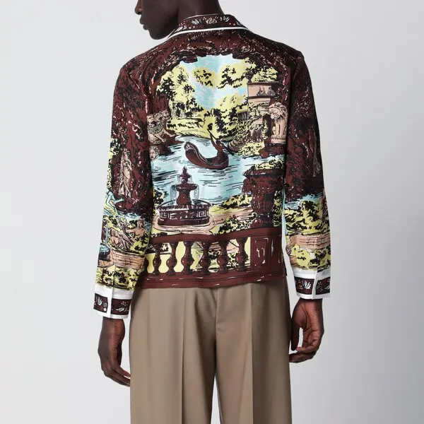Versace Slim Printed Silk Twill Shirt - Multicolor