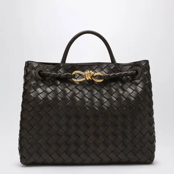 Bottega Veneta Andiamo Medium Bag In Intrecciato Leather - Brown
