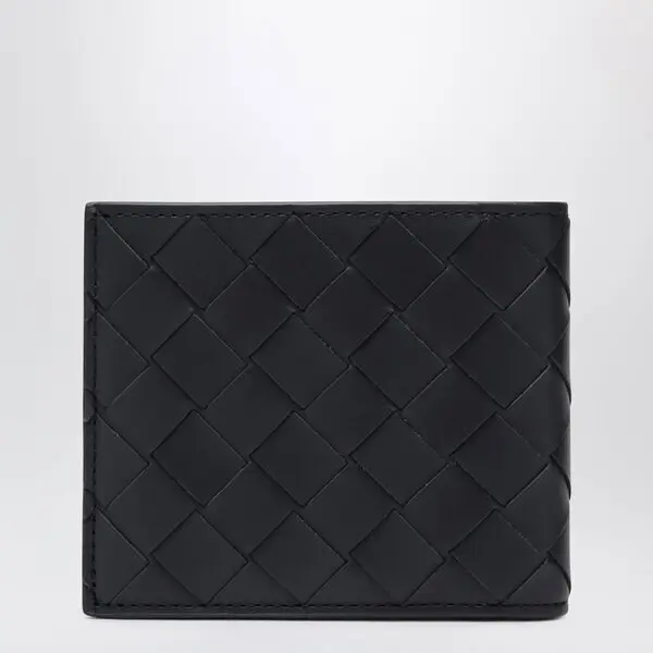 Bottega Veneta Night Blue/grey Intrecciato Bi-fold Wallet - Multicolor