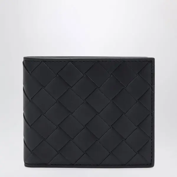 Bottega Veneta Night Blue/grey Intrecciato Bi-fold Wallet - Multicolor