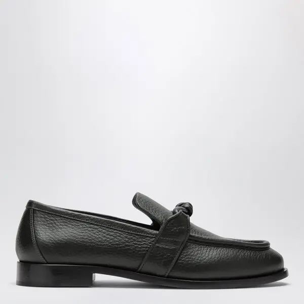 Bottega Veneta Astaire Loafers Dark With Knot Detail - Green