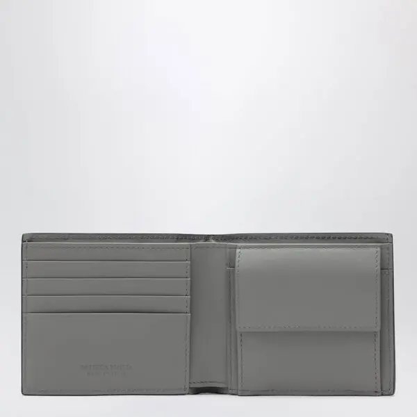 Bottega Veneta Midnight/basalt Bi-fold Wallet In Intrecciato Leather - Multicolor