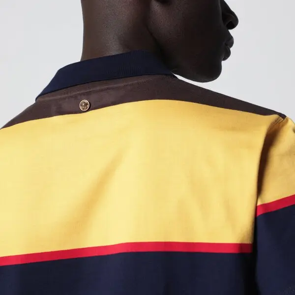 Versace Color-block Striped Cotton Polo T-shirt