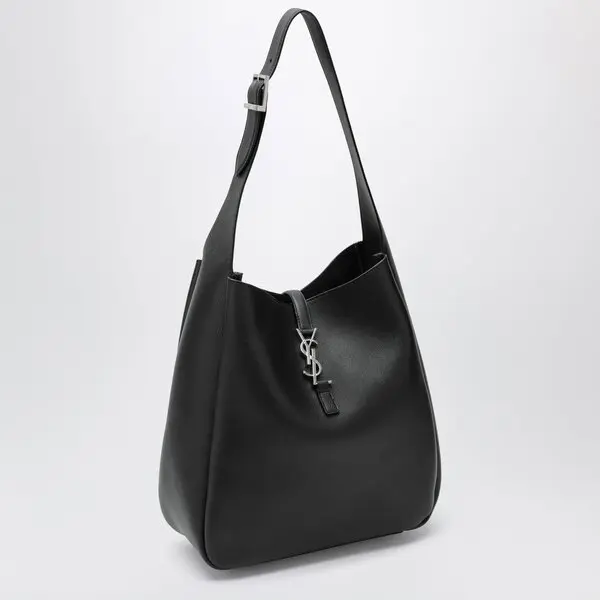 Saint Laurent Large Le 5 À 7 Bag In Hammered Calfskin - Black