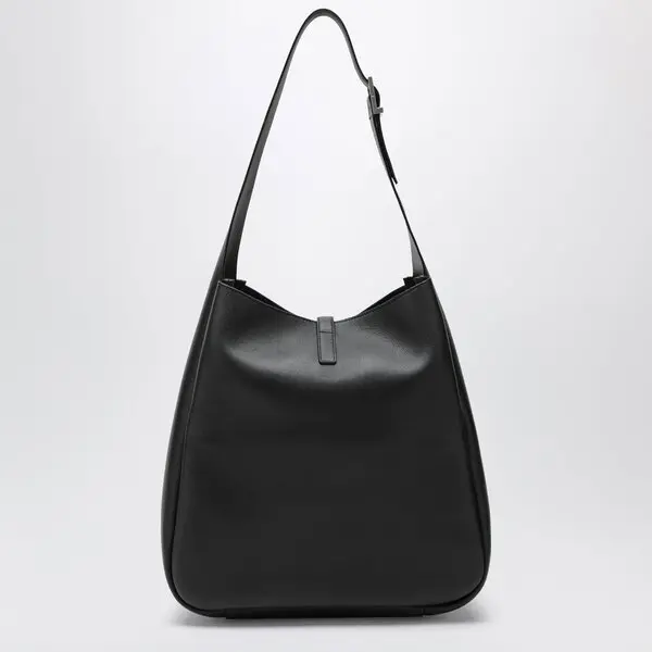 Saint Laurent Large Le 5 À 7 Bag In Hammered Calfskin - Black