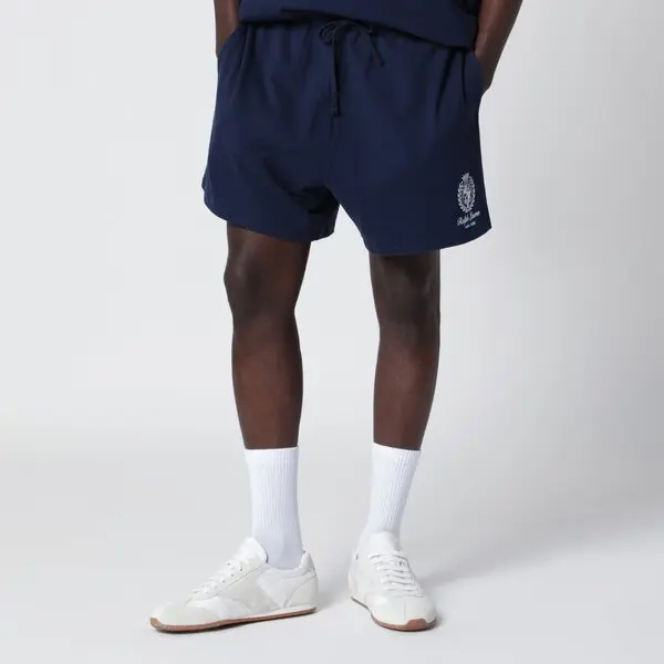 Polo Ralph Lauren Cotton Shorts With Graphic Logo - Blue
