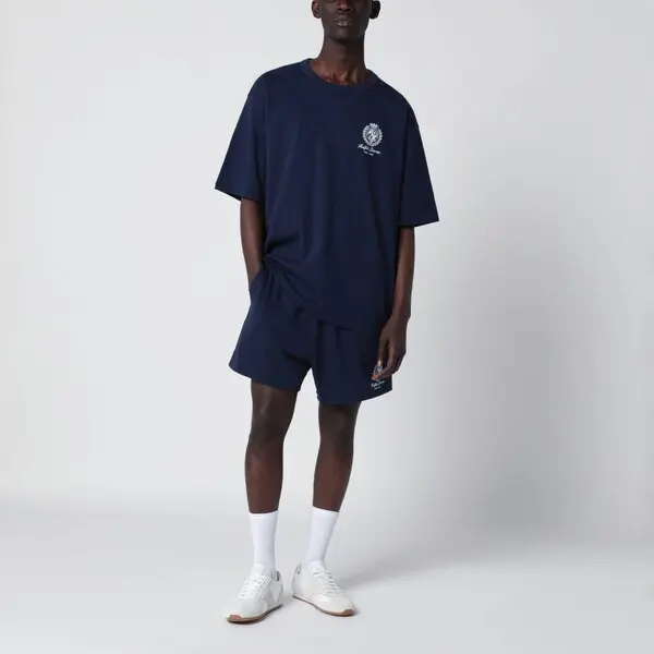 Polo Ralph Lauren Cotton Shorts With Graphic Logo - Blue
