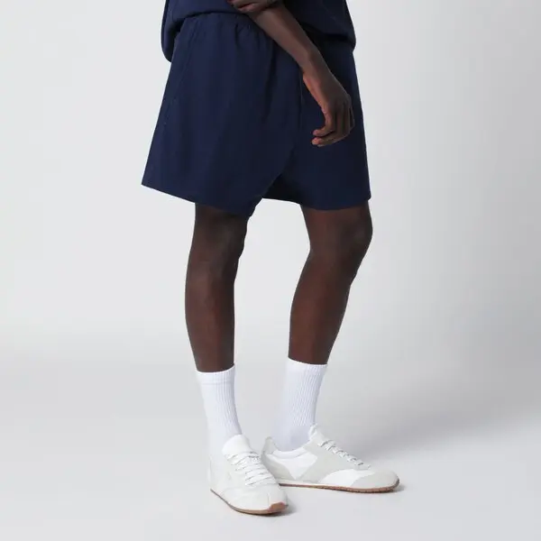 Polo Ralph Lauren Cotton Shorts With Graphic Logo - Blue