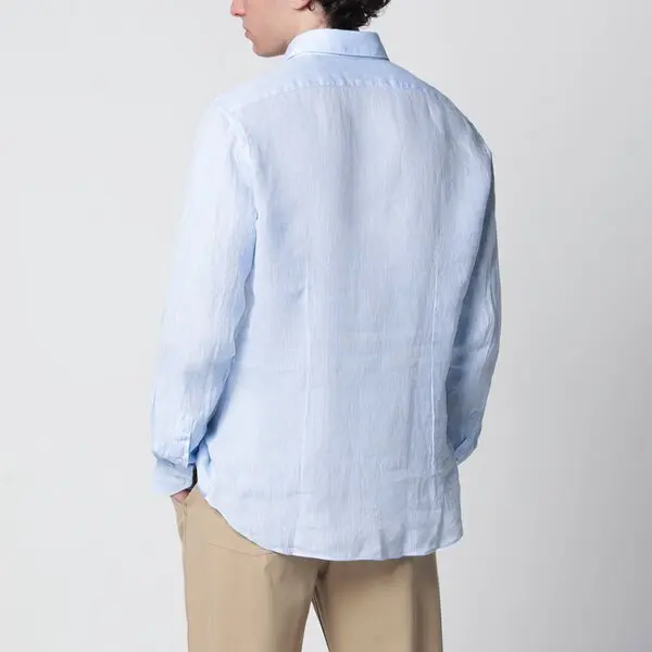 XACUS Tailor Fit Linen Shirt - Light Blue