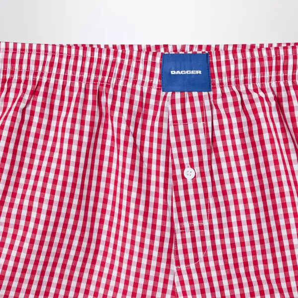 DAGGER White Gingham Boxer Shorts