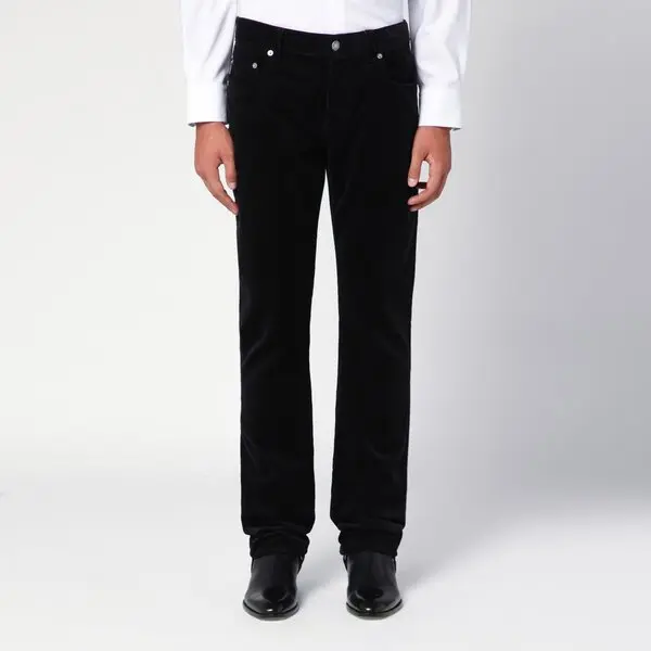 Saint Laurent Corduroy Slim Trousers - Black