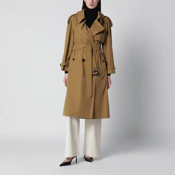 Burberry Cotton-blend Double-breasted Trench Coat - Brown