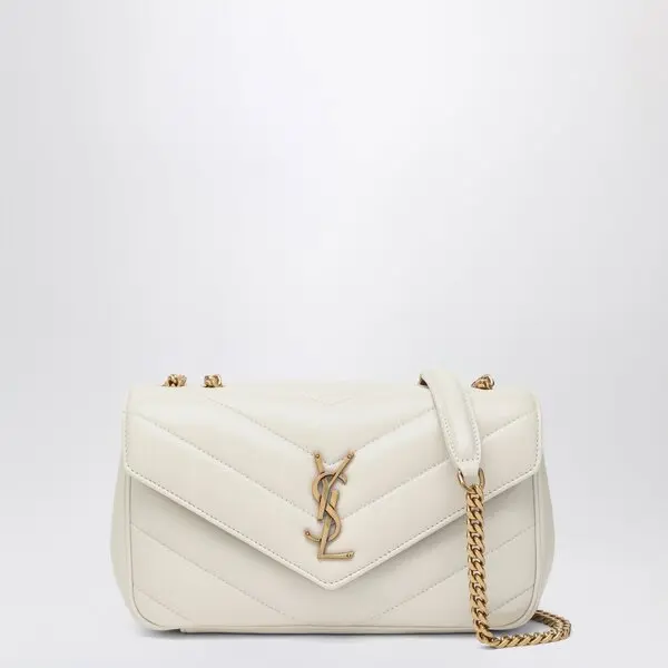 Saint Laurent Loulou Small Bag White Leather - Beige