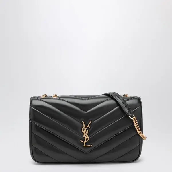 Saint Laurent Medium Leather Loulou Bag - Black