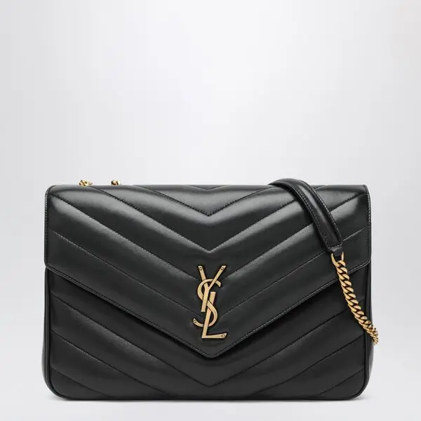 Saint Laurent Loulou Large Bag In Leather - Black
