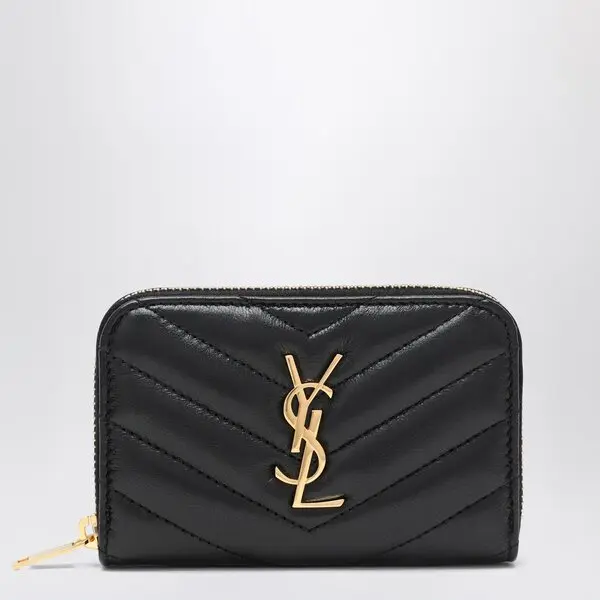 Saint Laurent Cassandre Matelassé Wallet - Black