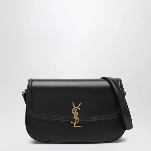 Saint Laurent Large Solferino Bag In Leather - Black