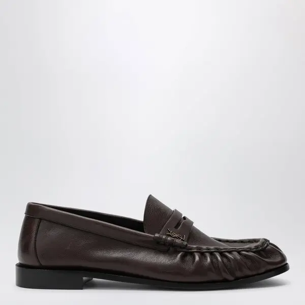 Saint Laurent Le Loafer Leather Loafers - Brown