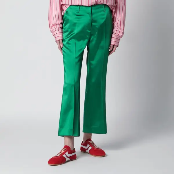 Dries Van Noten Cotton-blend Trousers - Green
