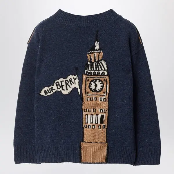 Burberry Big Ben Wool Sweater - Grey