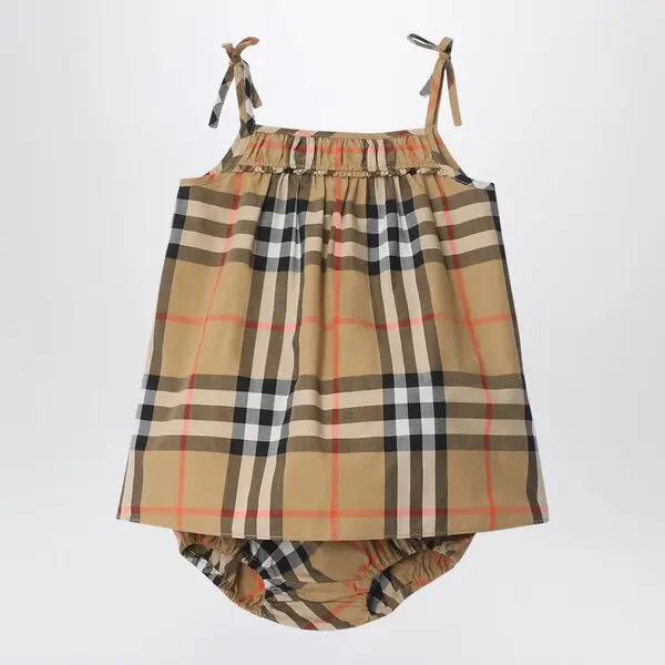 Burberry Dress And Bloomer Shorts Set - Beige
