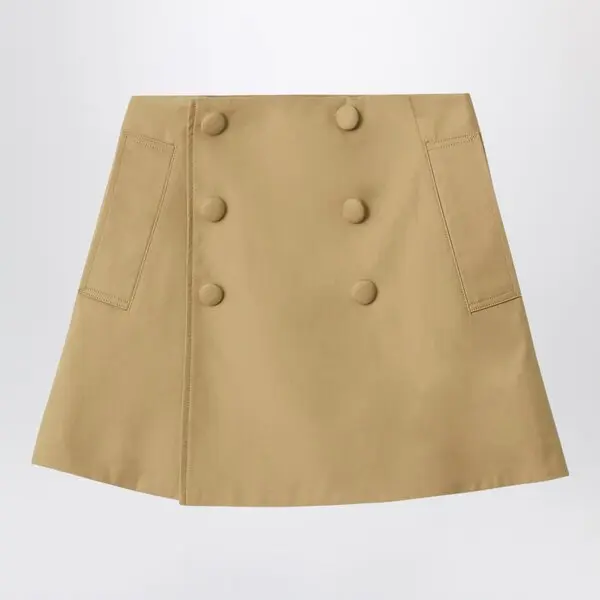 Burberry Cotton Twill Wrap Skirt