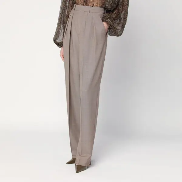 Saint Laurent Wide Wool Trousers